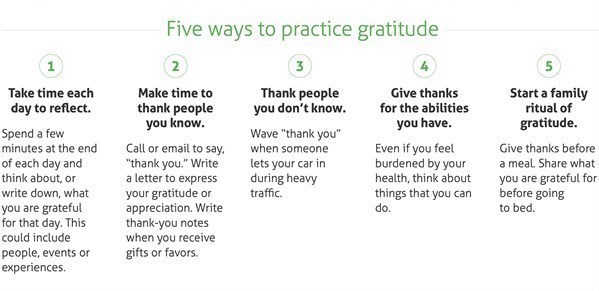 Provider Focus - Five ways to practice gratitude Provider Focus - Five ways to practice gratitude